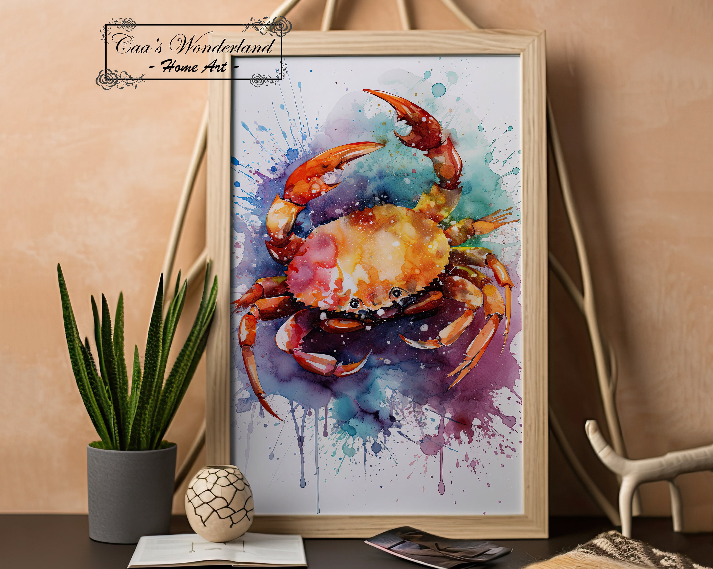 Cancer Zodiac Sign Printable Digital Wall Art Unique - Etsy