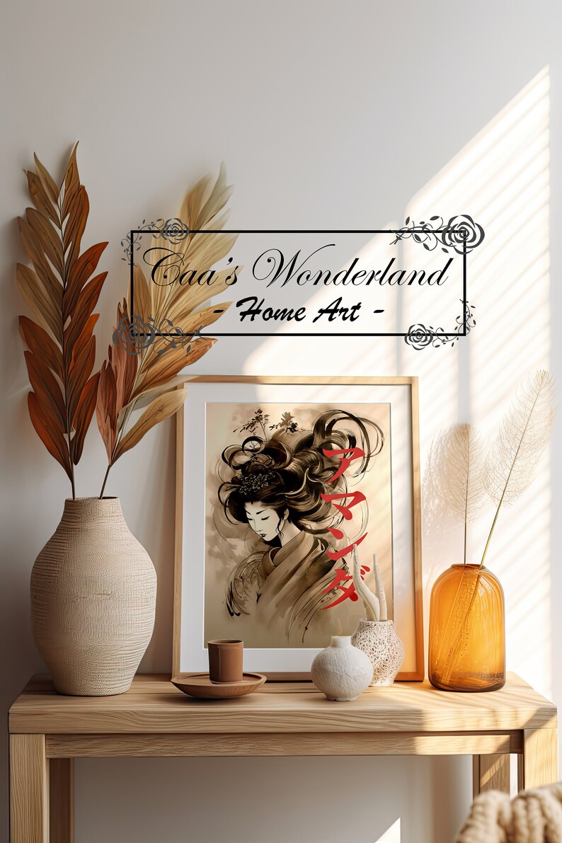 Your Name in Japanese Print Geisha Calligraphy Personalized - Etsy