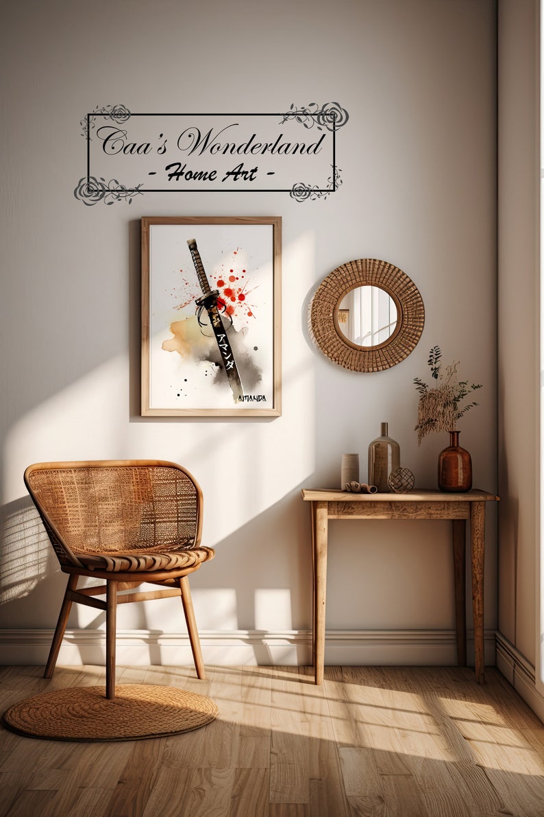 Your Name in Japanese Print Katana Calligraphy, Personalized Katakana ...