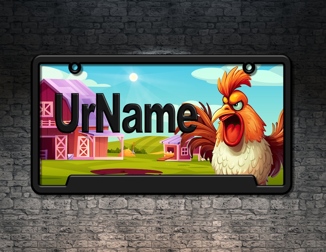 License Plates 3 Roosters Cowgirls Barns Cowboys Dads - Etsy