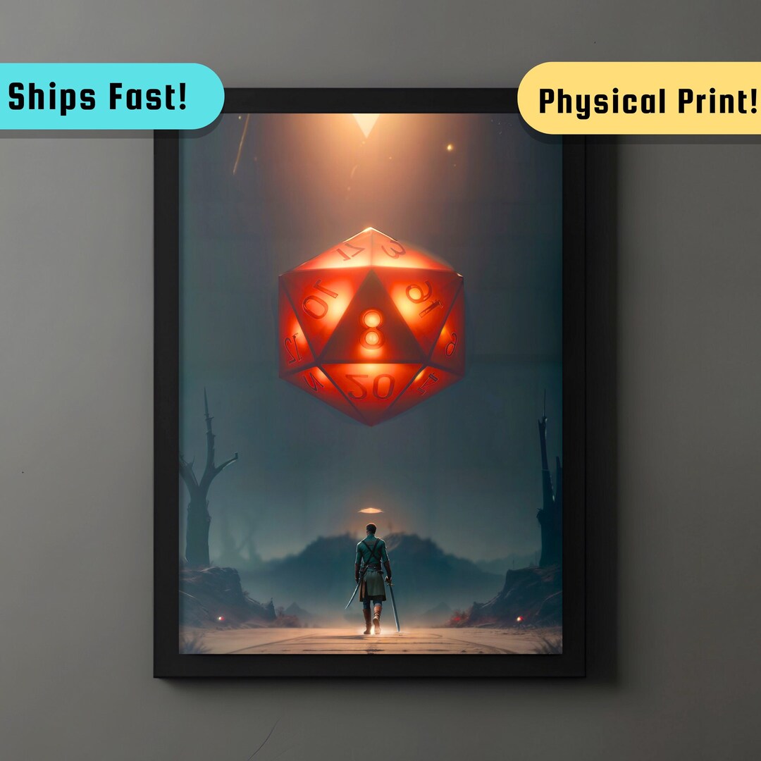 Dnd Decor Dnd Accessories Dnd Gift Dnd Wall Art D20 Art Dm Gift Dnd ...