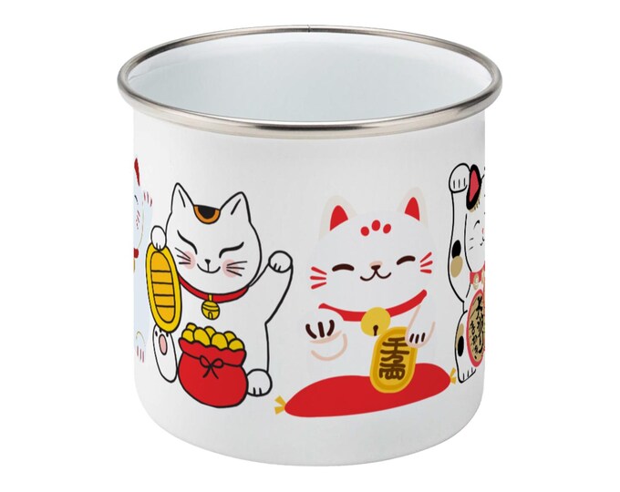 Maneki Neko Cat Mug, Cute Cat Mug, Brooklyn Mug, Gift for New Yorker ...