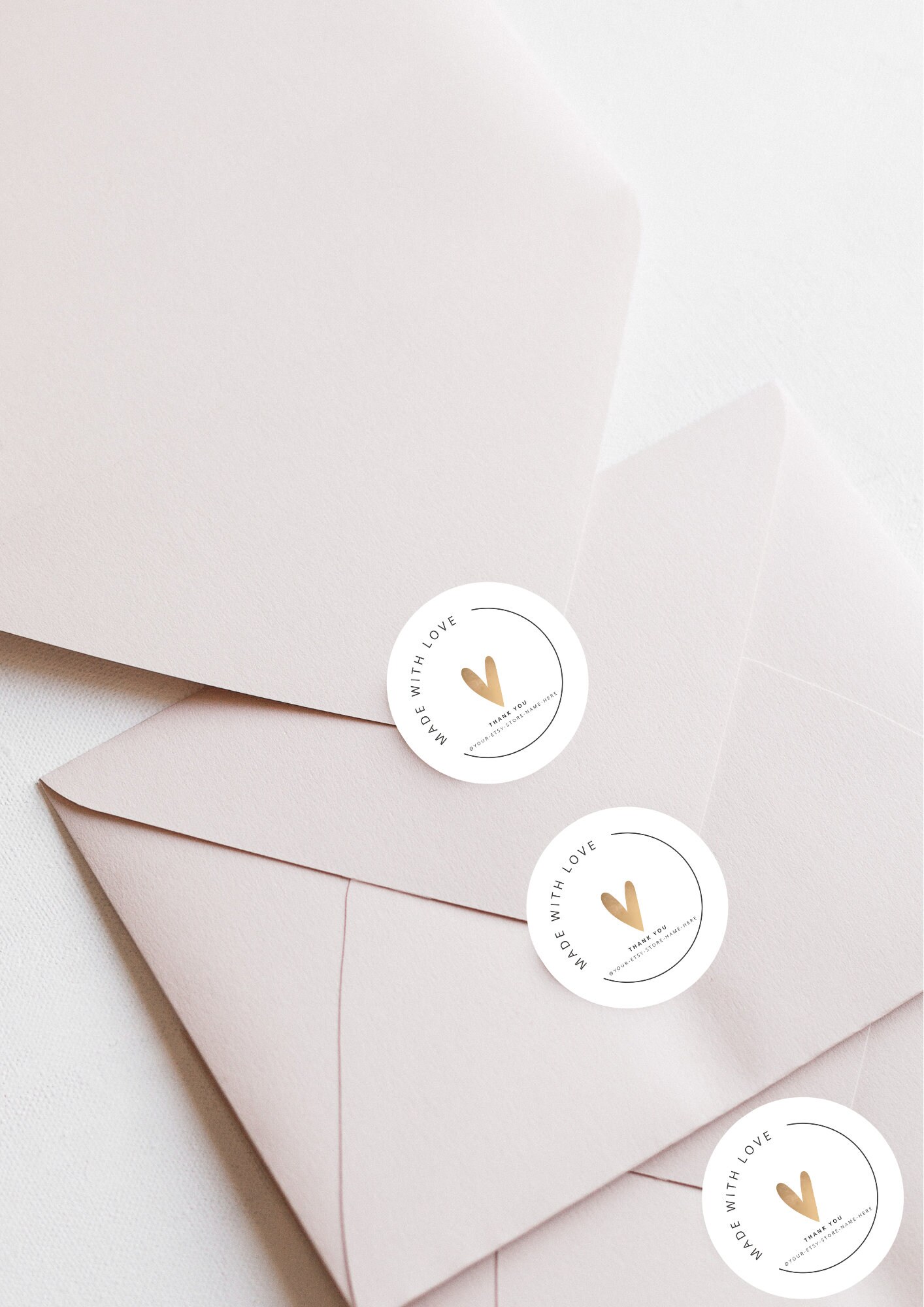 1200 Personalised Product Stickers 'made With Love' for Etsy Businesses ...