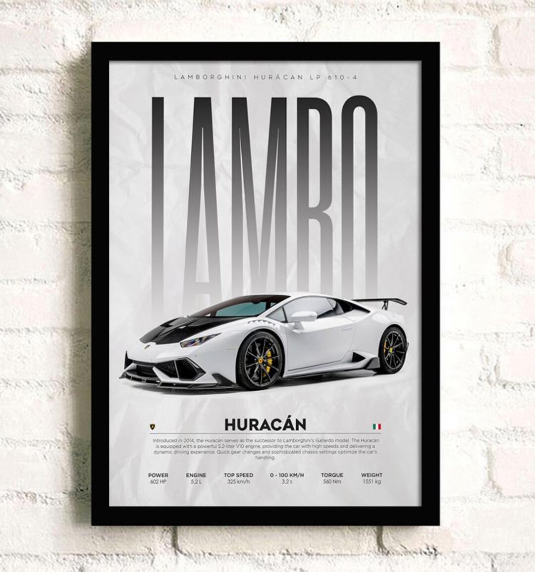 Lamborghini Huracan Poster | Stunning Wall Art for Car Enthusiasts ...