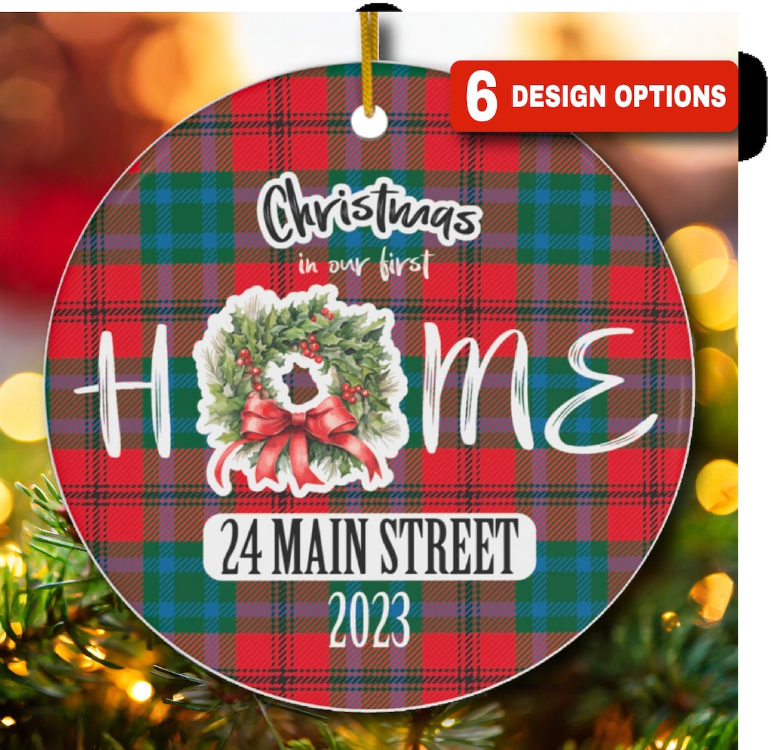 Personalized First Christmas New Home Ornament, Family Keepsake, First ...