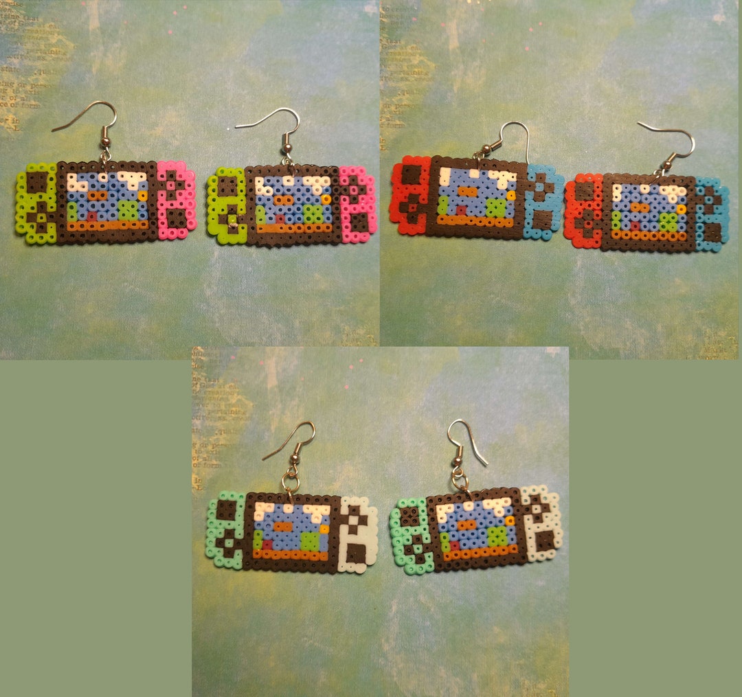 Nintendo Switch Pixel Earrings mini Perler/artkal Beads - Etsy