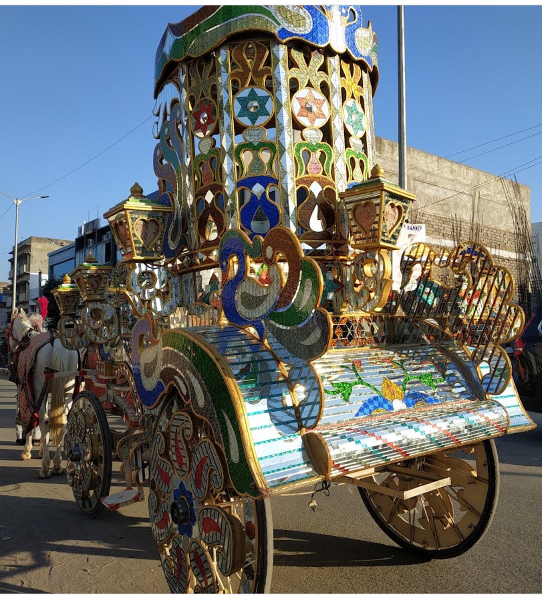 Gandhidham India Paard Wagen Vervoer Festival Foto Print Vergroot ...