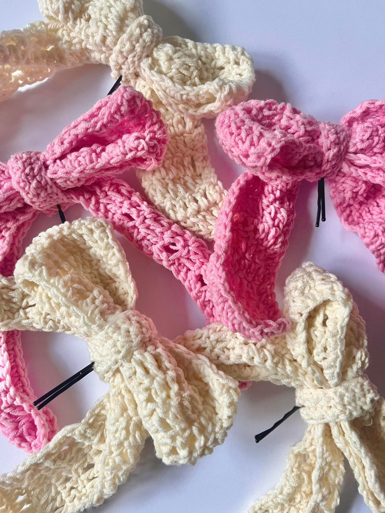 Crochet Pattern - Bow, Hair Accessory, Easy Beginner Project, Cute ...