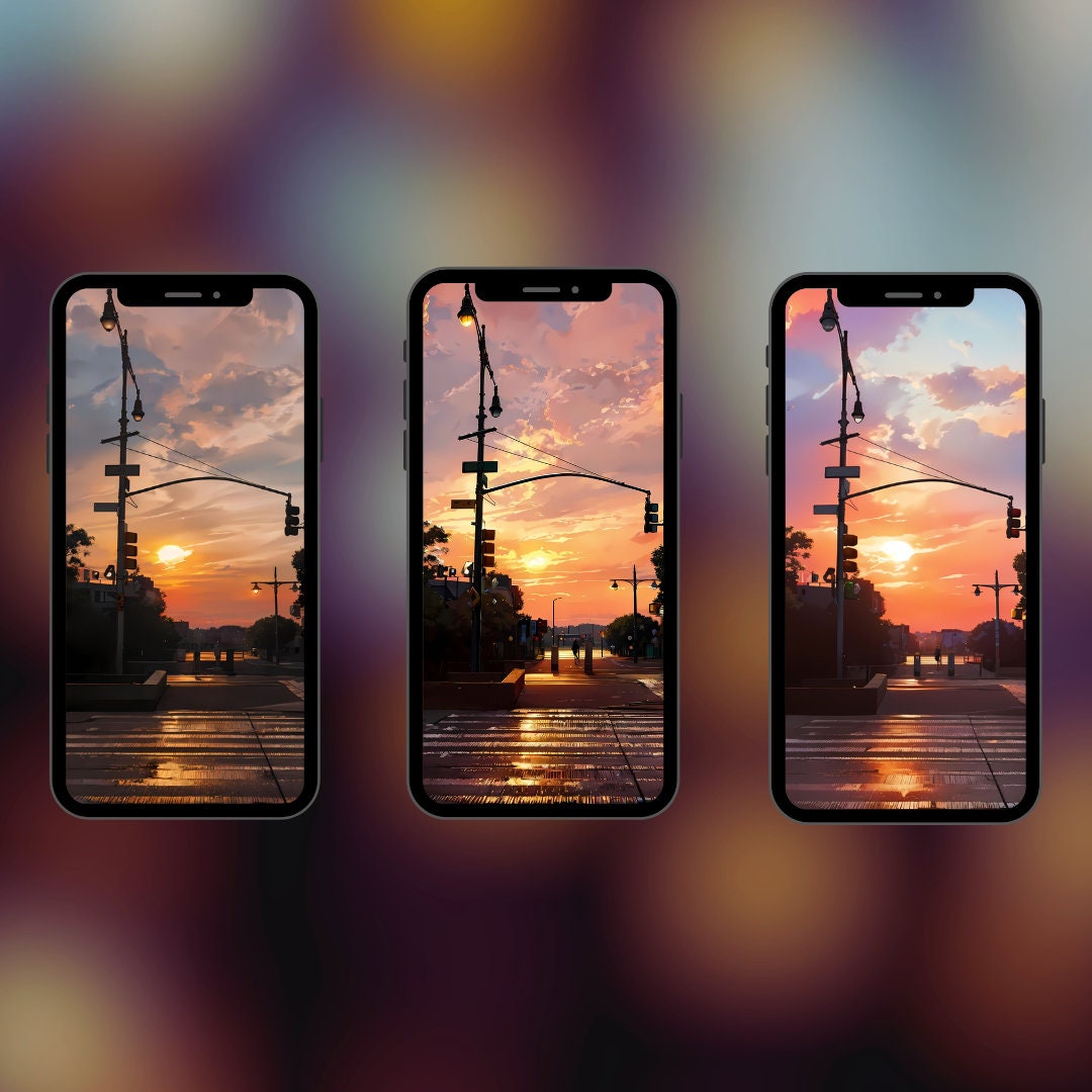 Aethetic Sunset Phone Wallpapers - 9 Designs, Smartphone Lockscreen ...