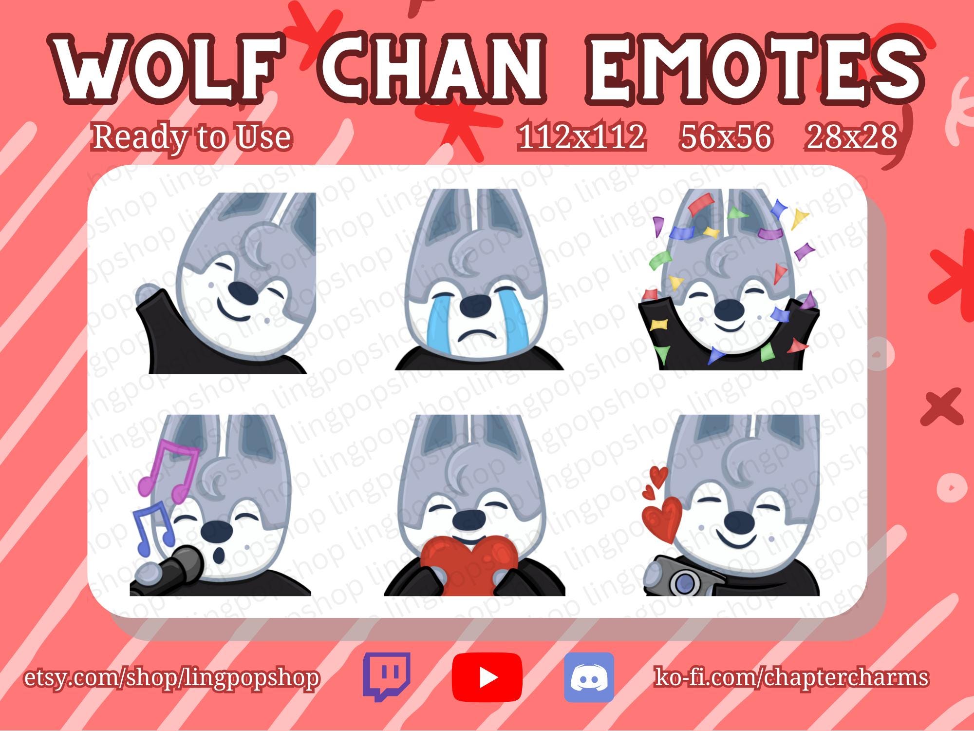 Bang Chan Skzoo Emotes Wolf Chan Stray Kids K-pop Ready to Use Discord ...