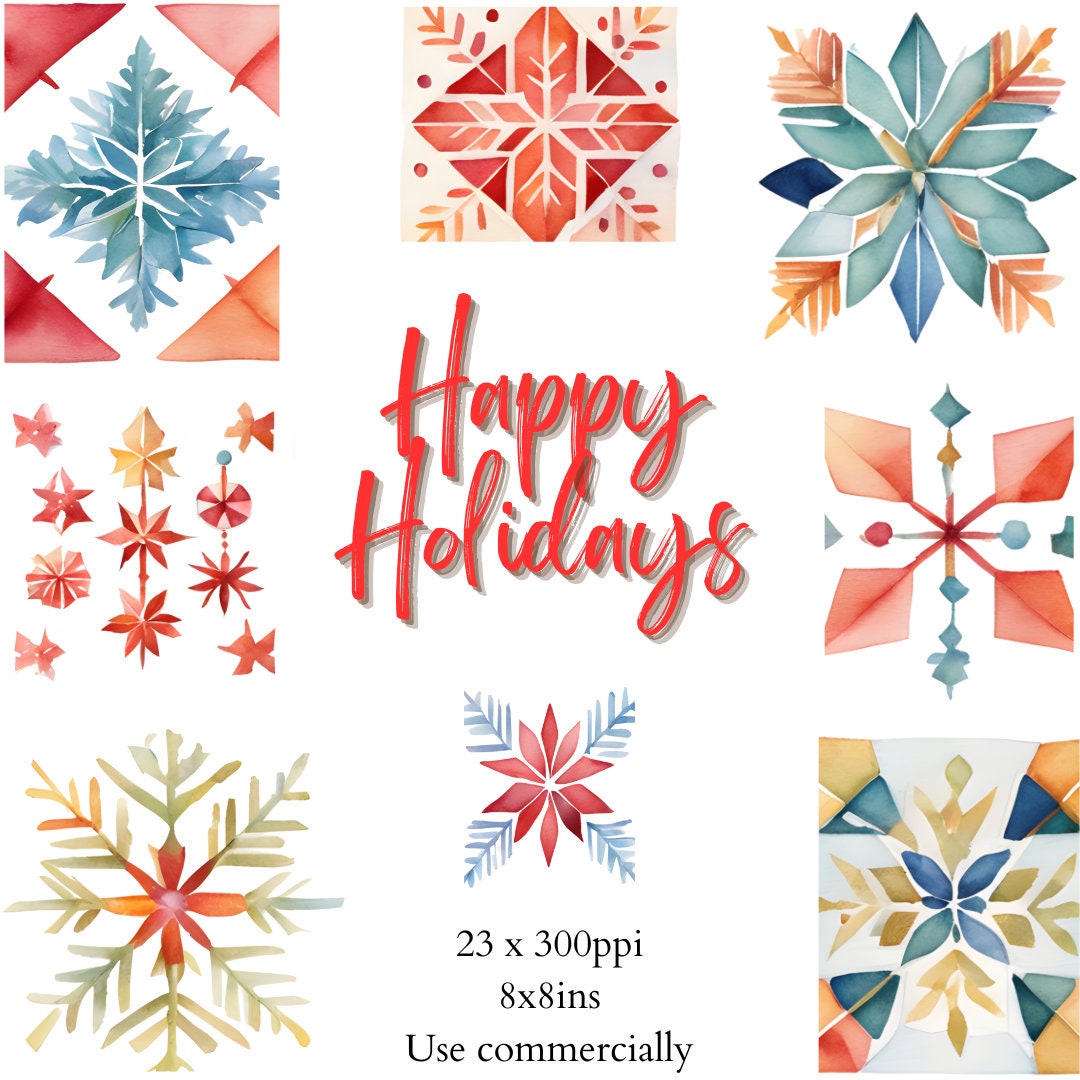 23 Retro, Pastel Christmas Clipart. Retro Clipart, Printable Clipart ...