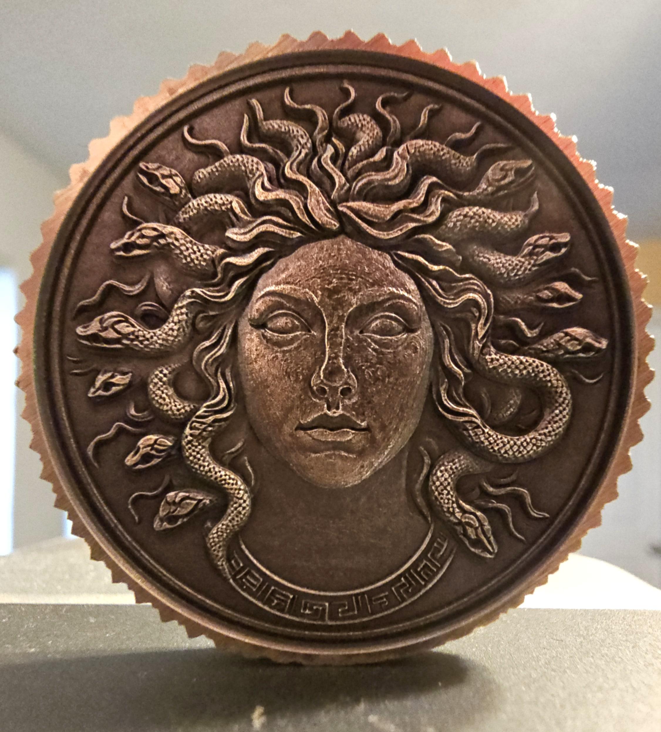 Medusa Coin 3D Depth Map for Laser Engraving - Etsy