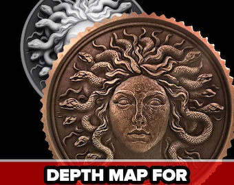 Godzilla Coin 3D Depth Map for Laser Engraving - Etsy