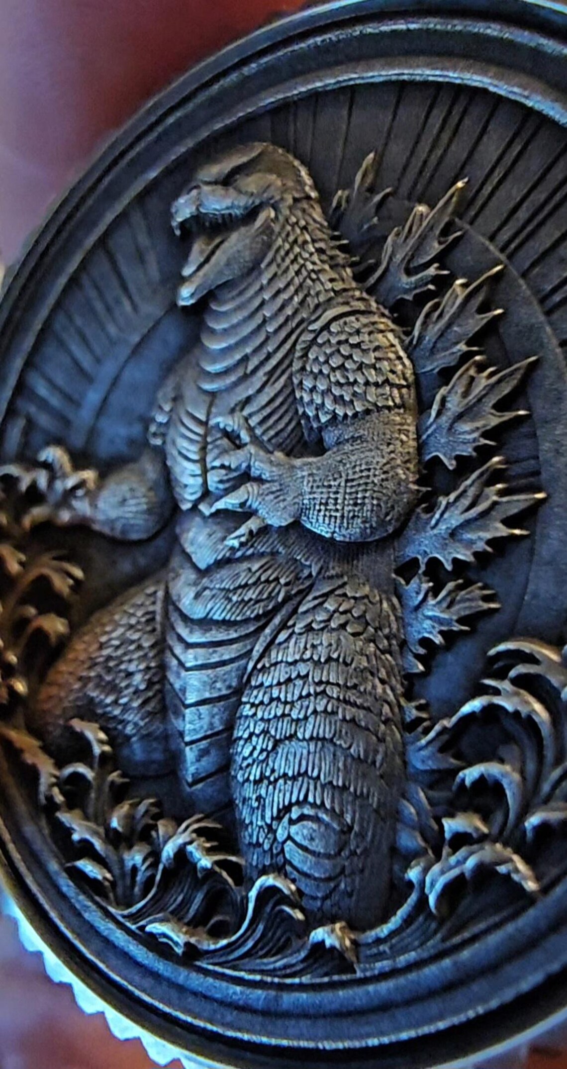 Godzilla Coin 3D Depth Map for Laser Engraving - Etsy