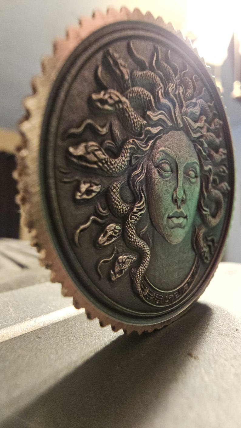 Medusa Coin 3D Depth Map for Laser Engraving - Etsy