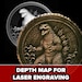 Godzilla Coin 3D Depth Map for Laser Engraving - Etsy