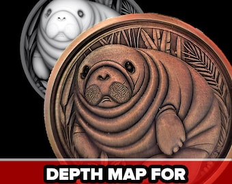 Godzilla Coin 3D Depth Map for Laser Engraving - Etsy