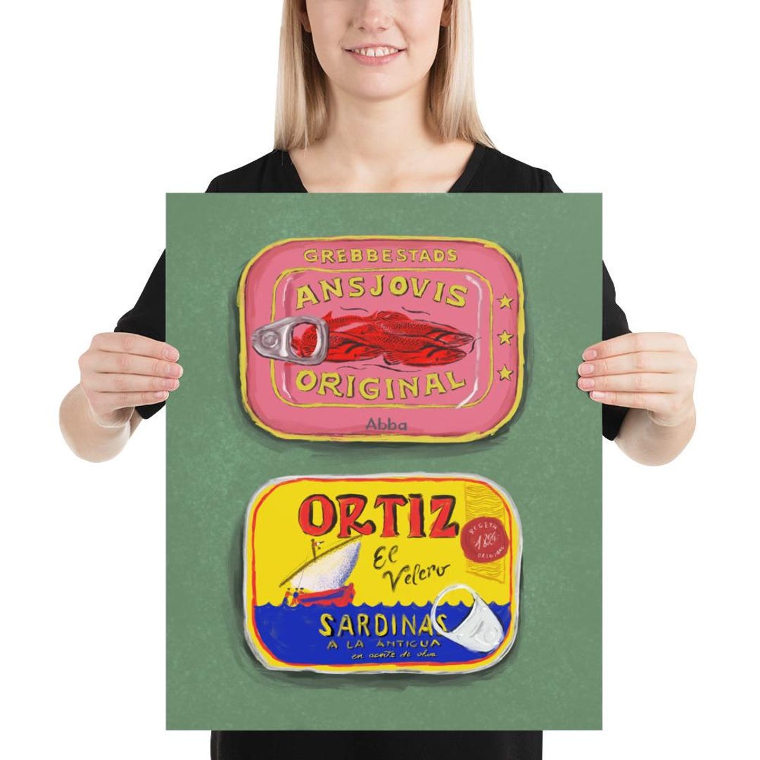 Lovely Tinned Fish Poster - Etsy