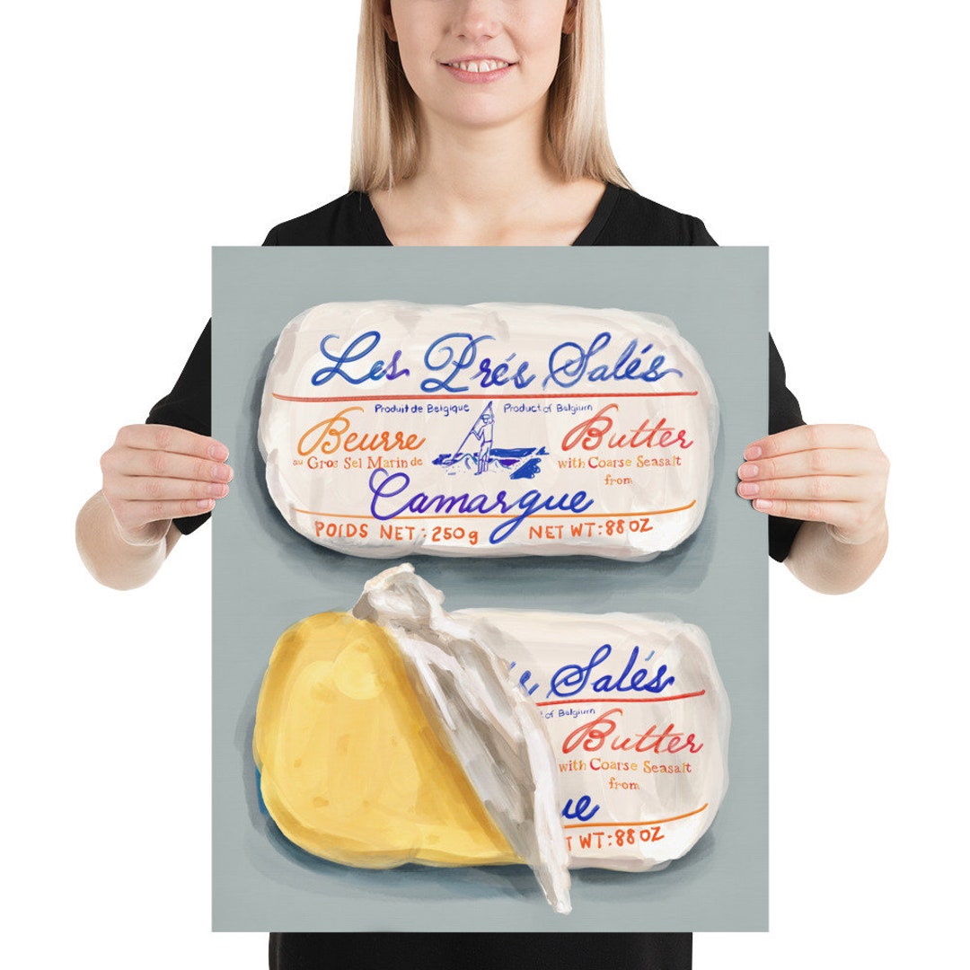 Les Prés Salés Butter With Camargue Sea Salt Poster Print - Etsy