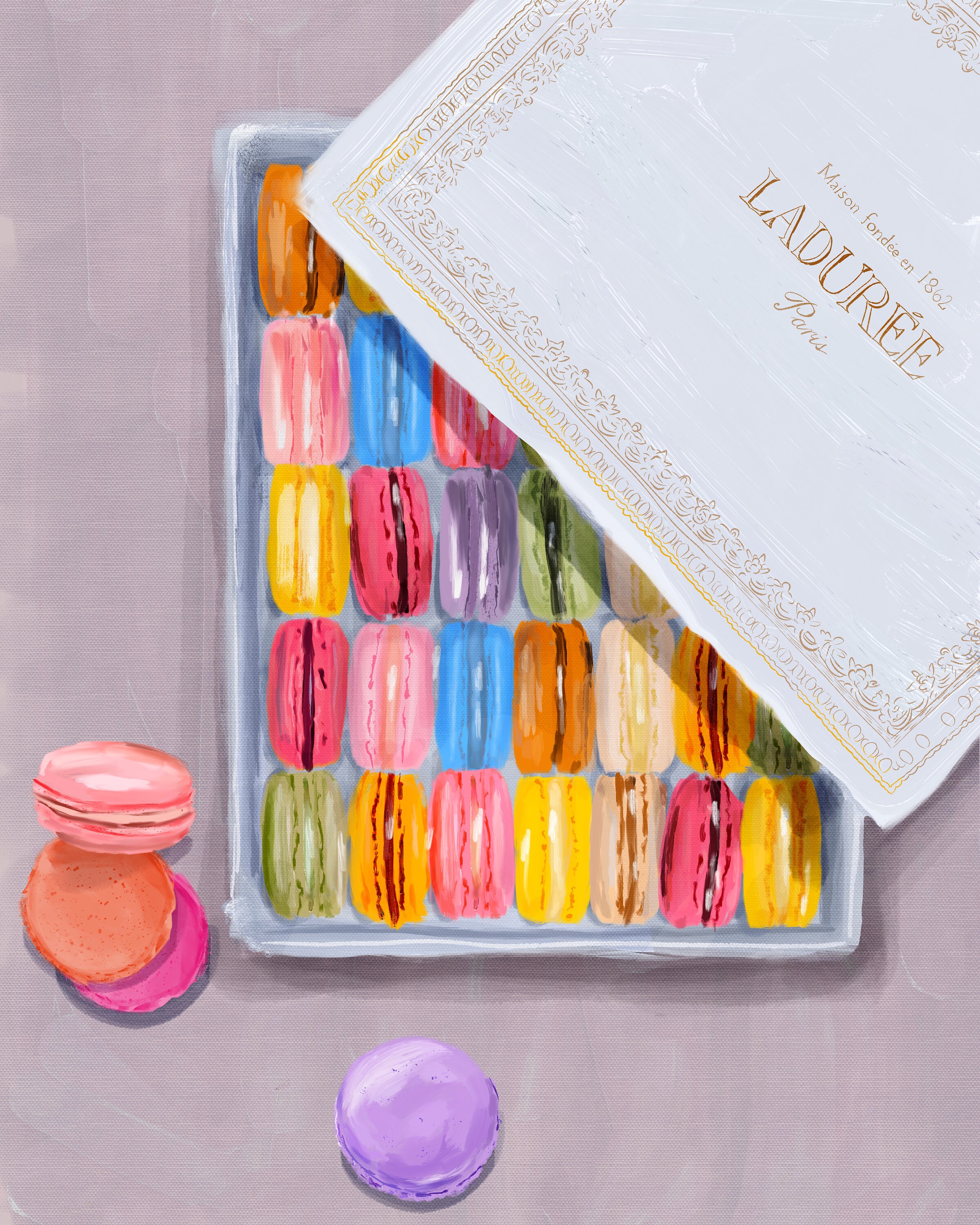 Ladurée Box of Macarons Poster Print - Etsy