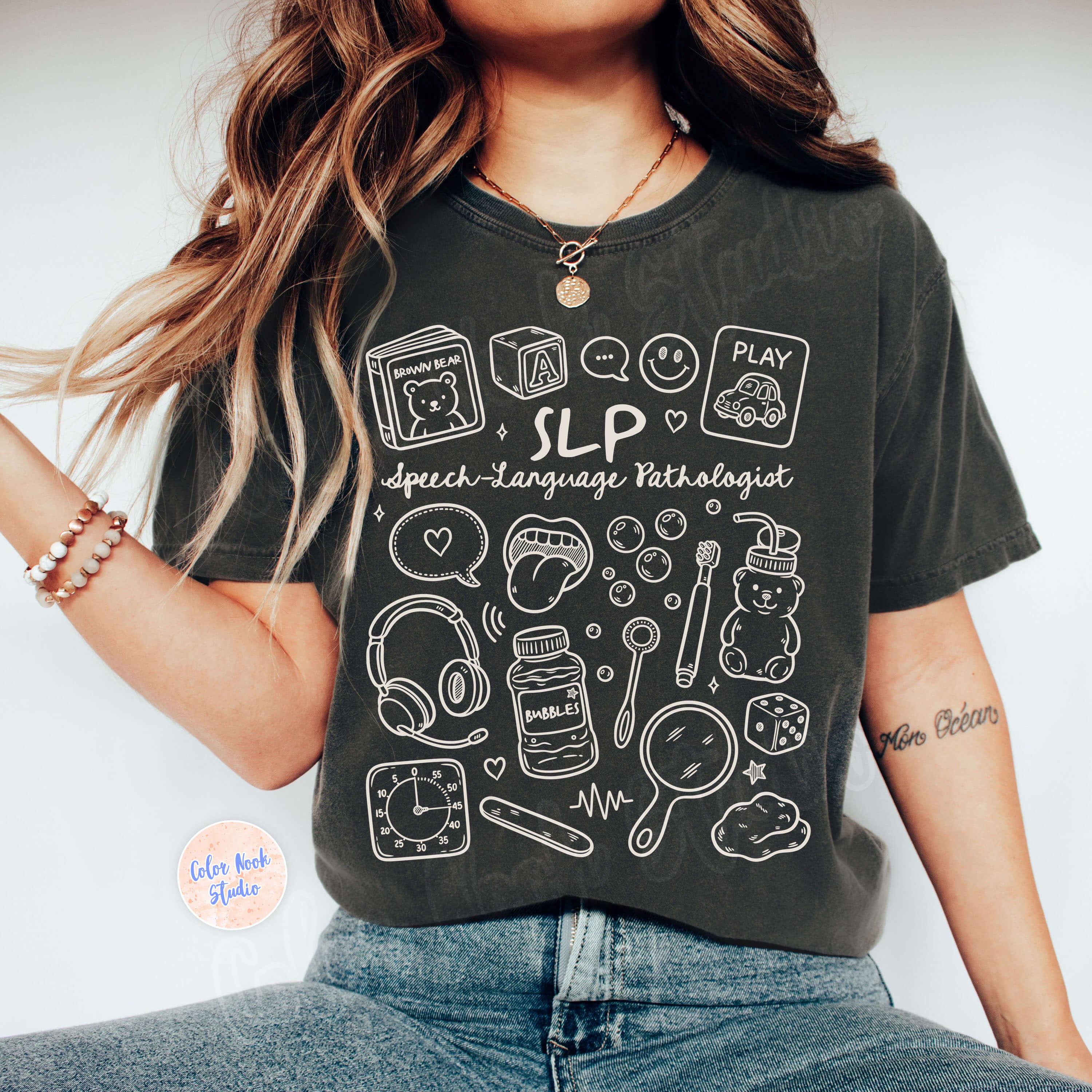 SLP Doodles PNG, Speech-language Pathologist, Doodle Art Design ...