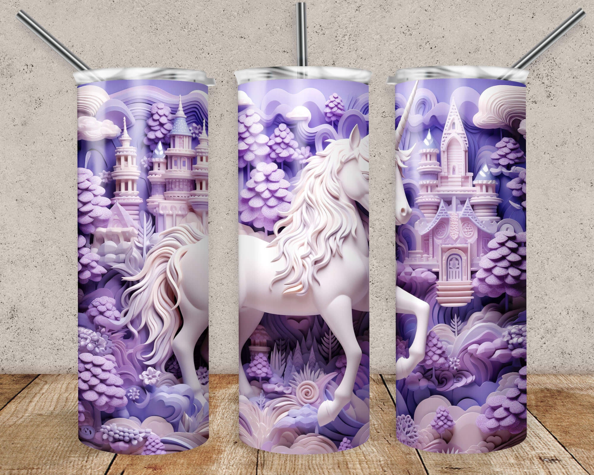 Seamless 3D Unicorn Tumbler Wrap 20 Oz and 30 Oz Skinny - Etsy