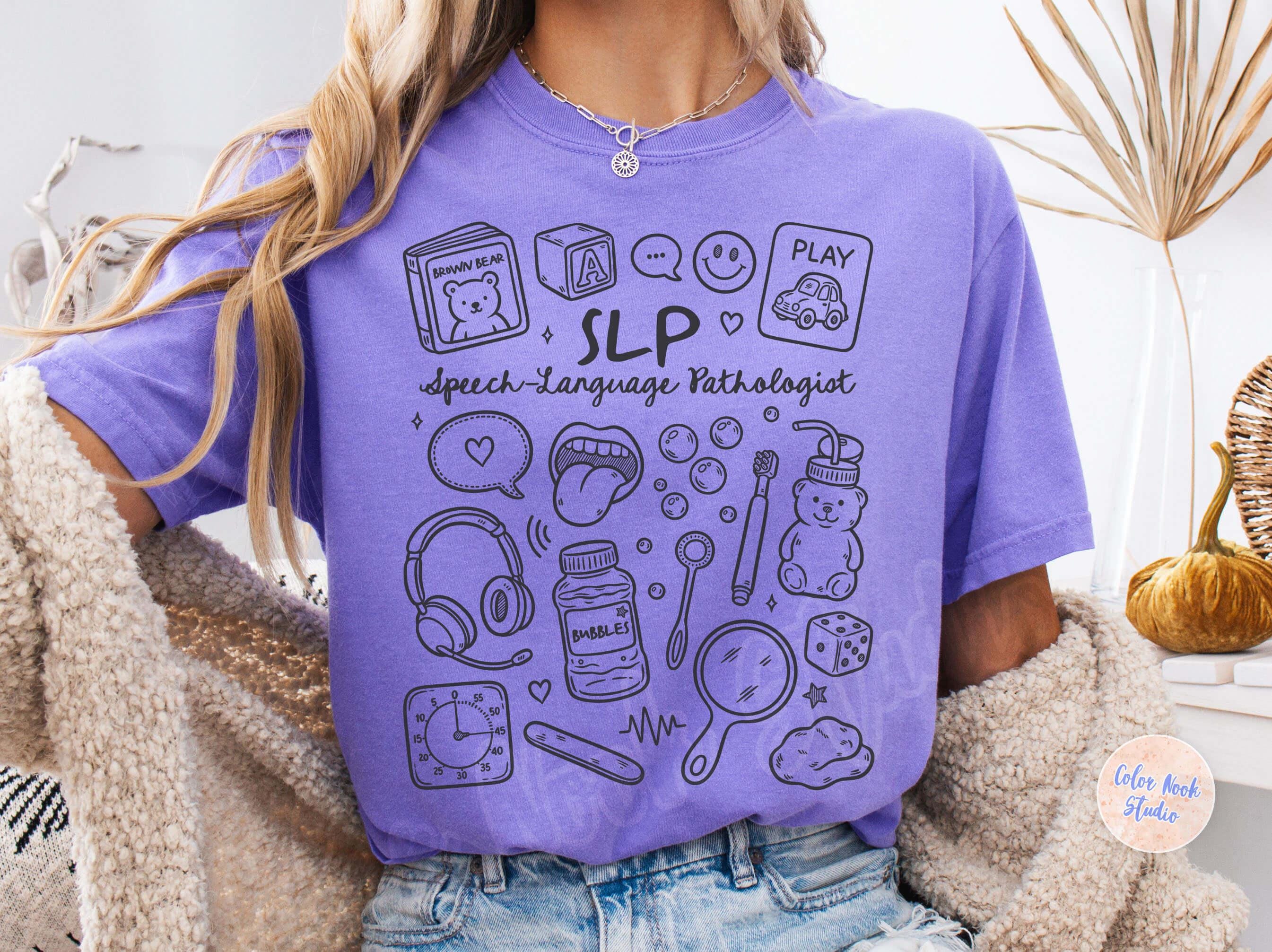 SLP Doodles PNG, Speech-language Pathologist, Doodle Art Design ...