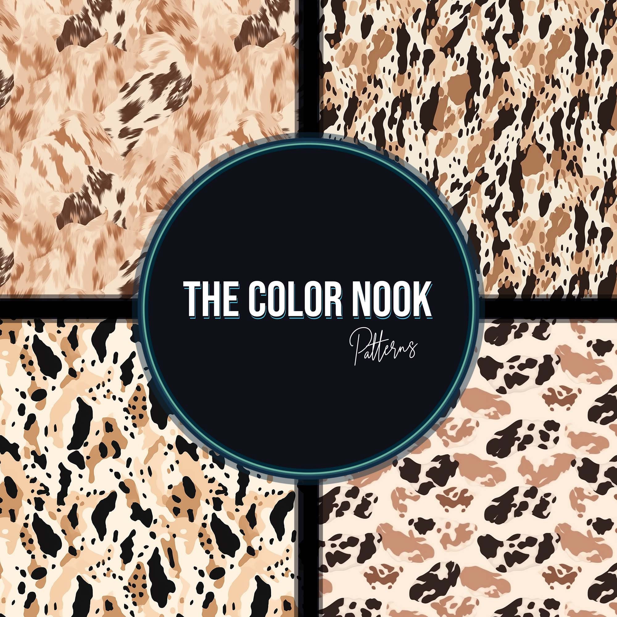 20 Cow Print Patterns Digital Papers Seamless Patterns - Etsy