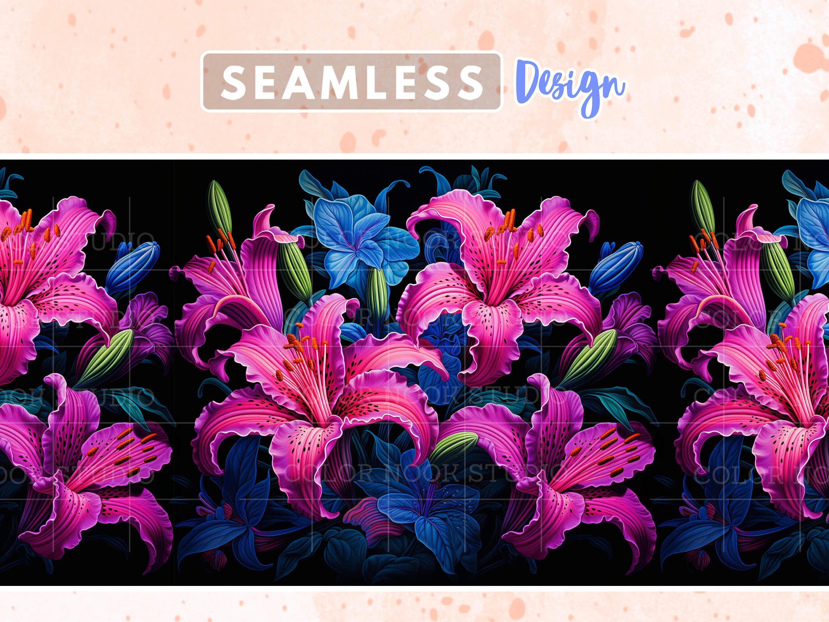 Lilies Tumbler Wrap Sublimation Design Neon Lily Flowers 20oz - Etsy