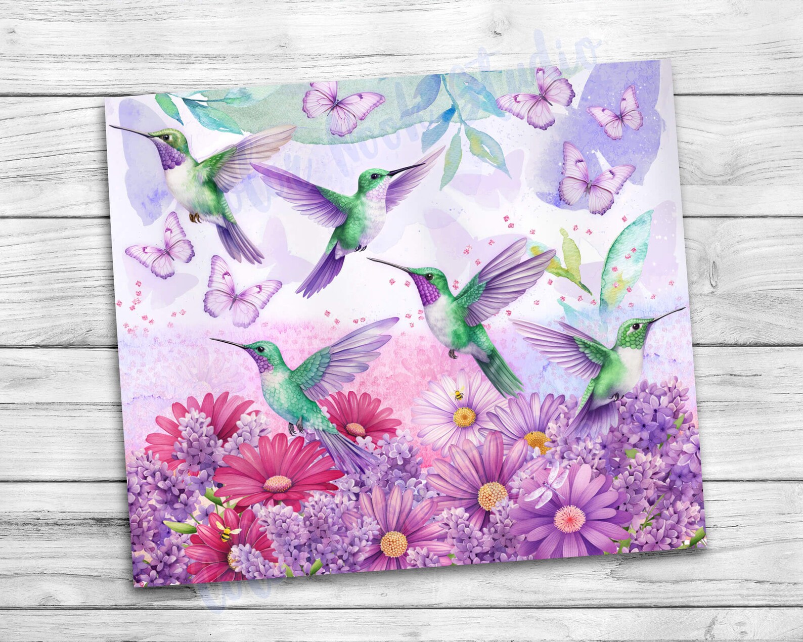 Hummingbird Tumbler Wrap 20 Oz PNG Flower Butterfly Seamless - Etsy