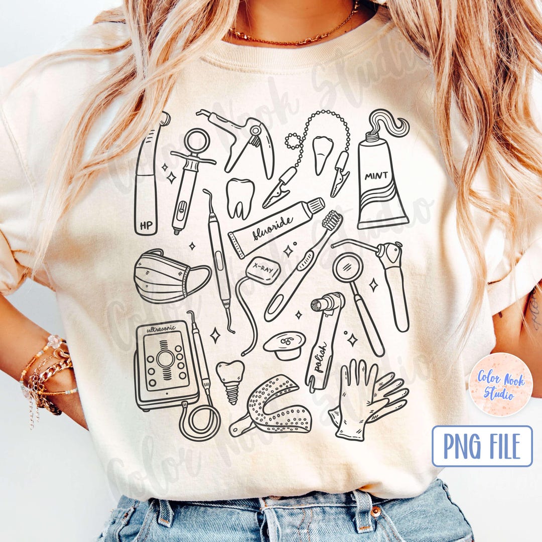 Dental Doodles PNG, Doodle Art Design, Dentist, Dental Assistant ...