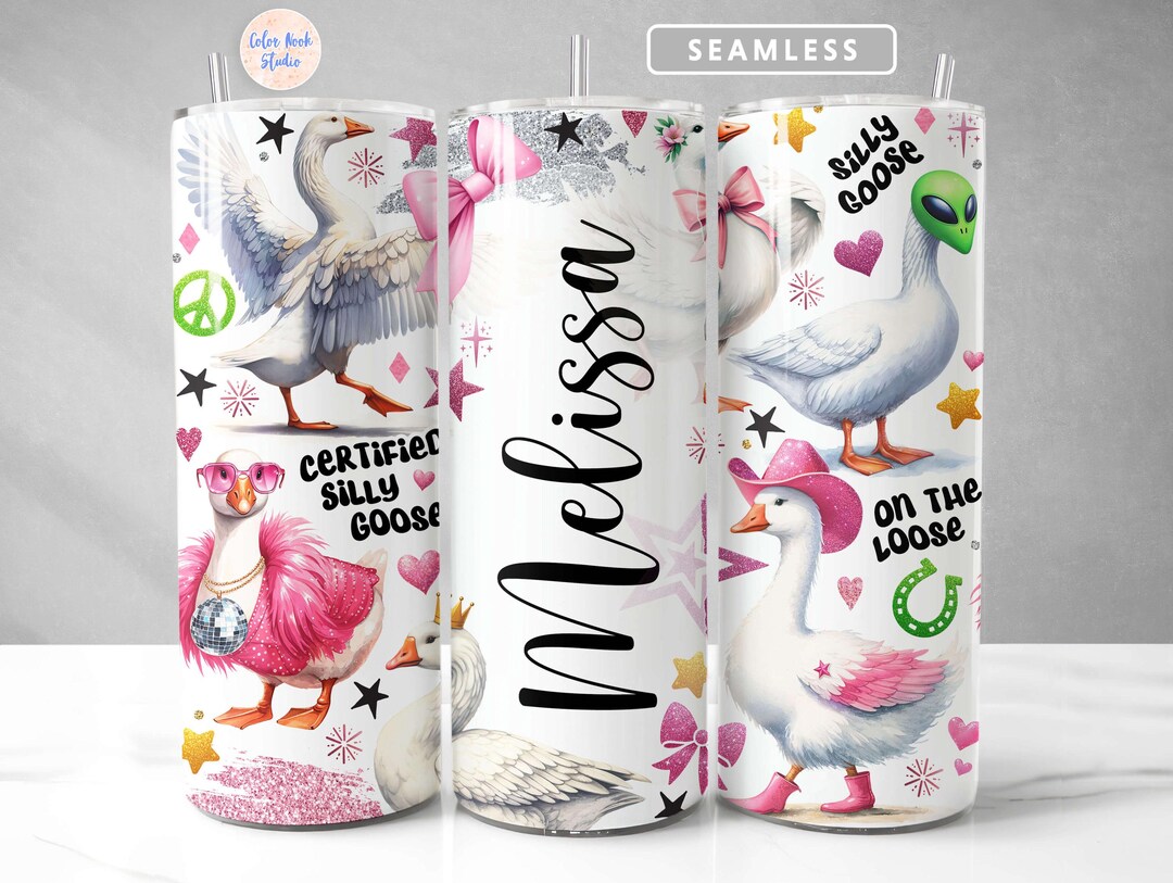 Silly Goose Tumbler Wrap PNG Geese Add Your Own Name/text Personalized ...