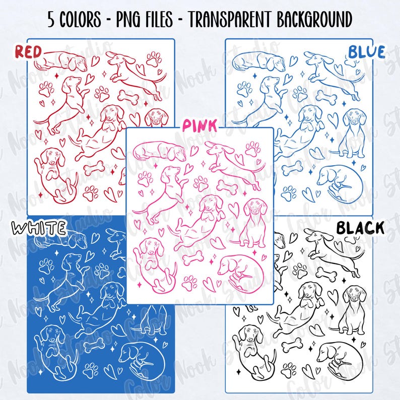 Dachshund Dog PNG, Hand Drawn Doodle Design, Wiener, Doxie, Transparent ...