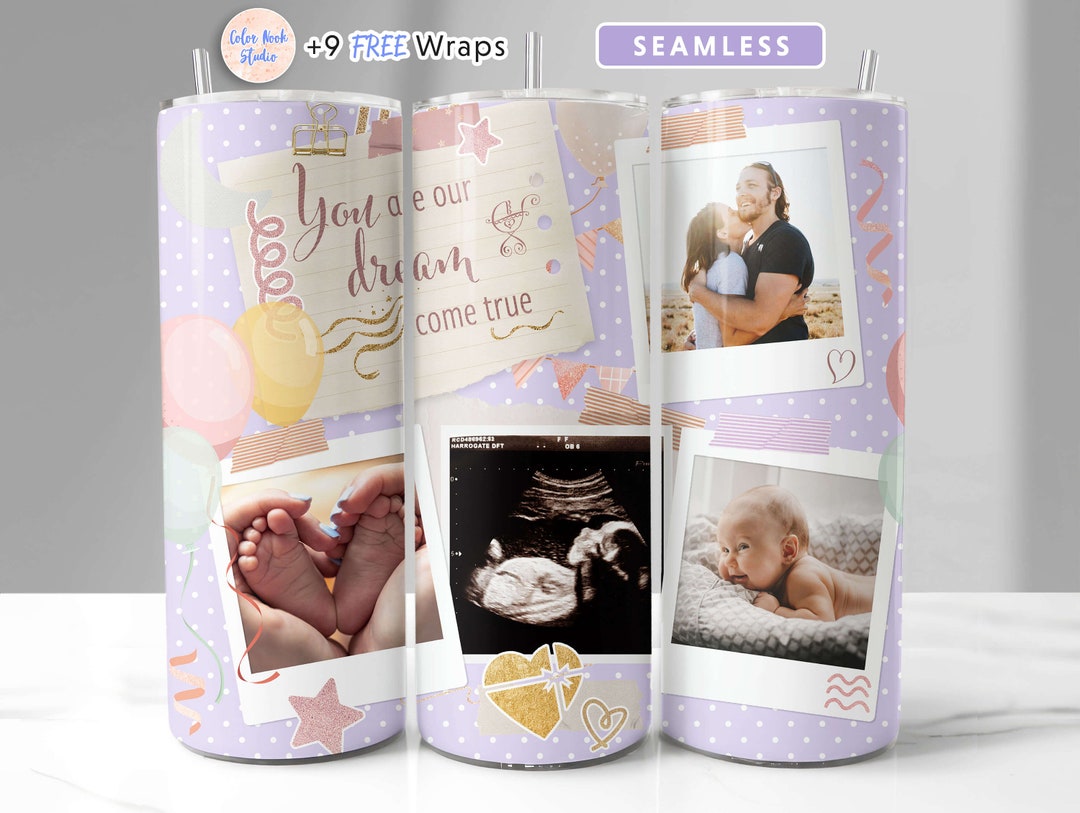 Parent to Be Tumbler Wrap Family Photo PNG Add Your Own 4 Pictures ...