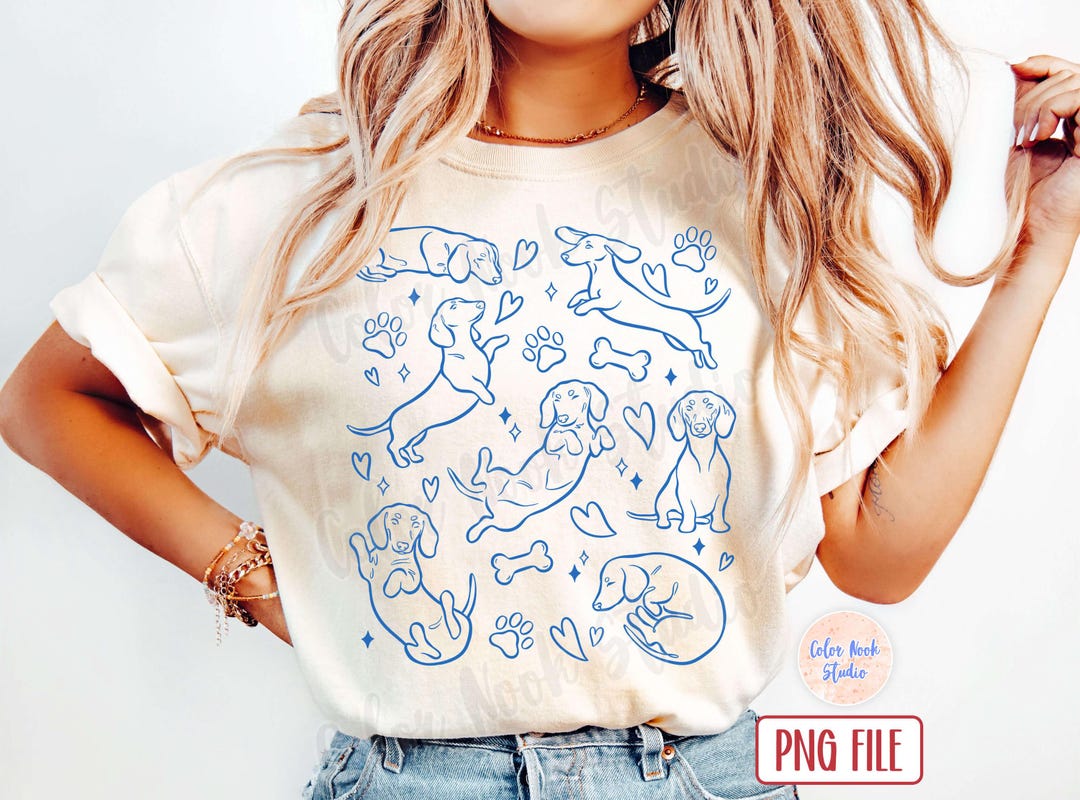 Dachshund Dog PNG, Hand Drawn Doodle Design, Wiener, Doxie, Transparent ...