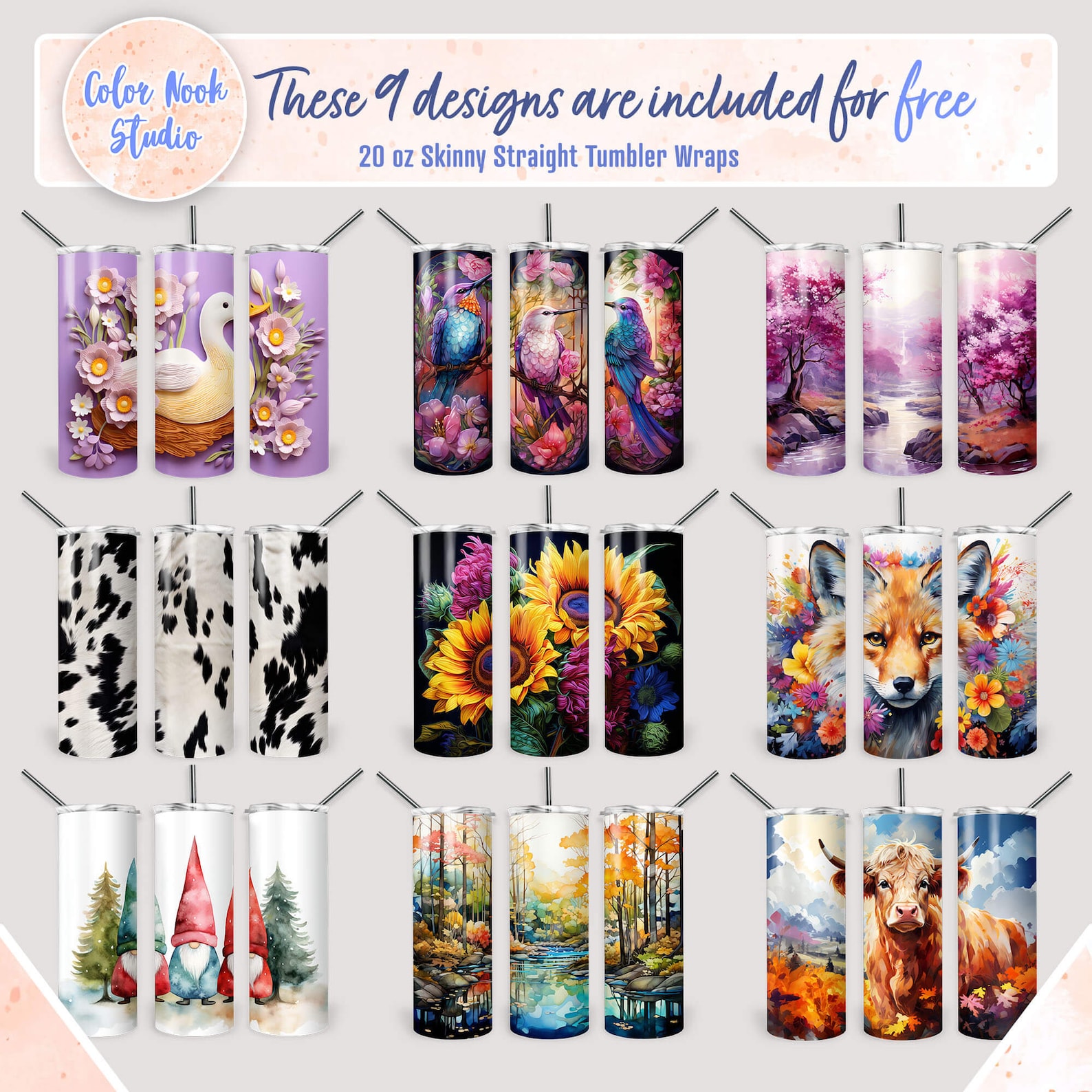 Bestie Tumbler Wrap for Best Friend BFF Doodle Seamless Sublimation 20 ...