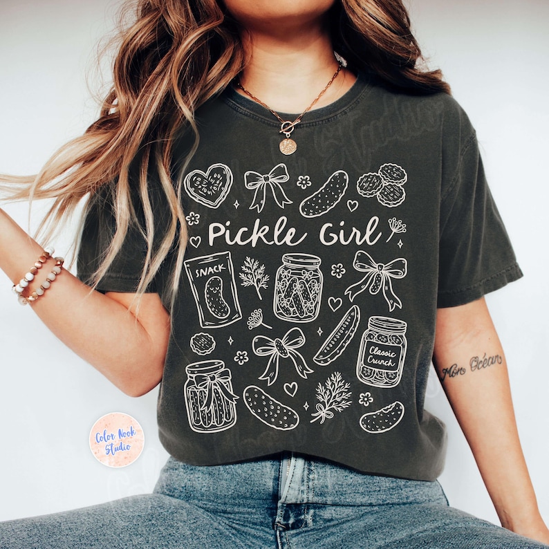 Pickle Lover Doodles PNG, Doodle Art Design, Coquette PNG, Transparent ...