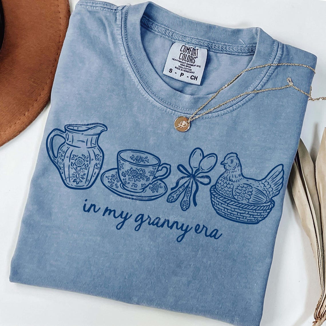 In My Granny Era PNG, Hand Drawn Grandma Core Doodles, Vintage Style ...
