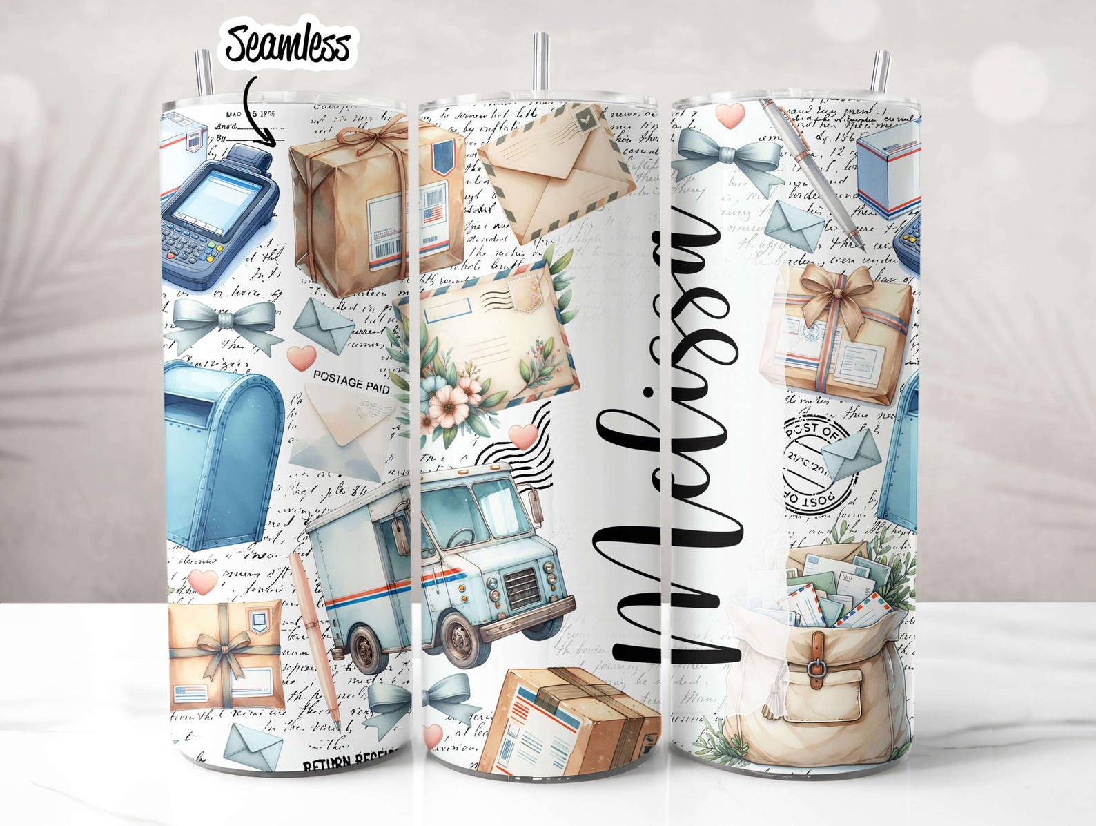 Postal Worker Tumbler Wrap Personalized Mailman PNG Add Your Own Name ...