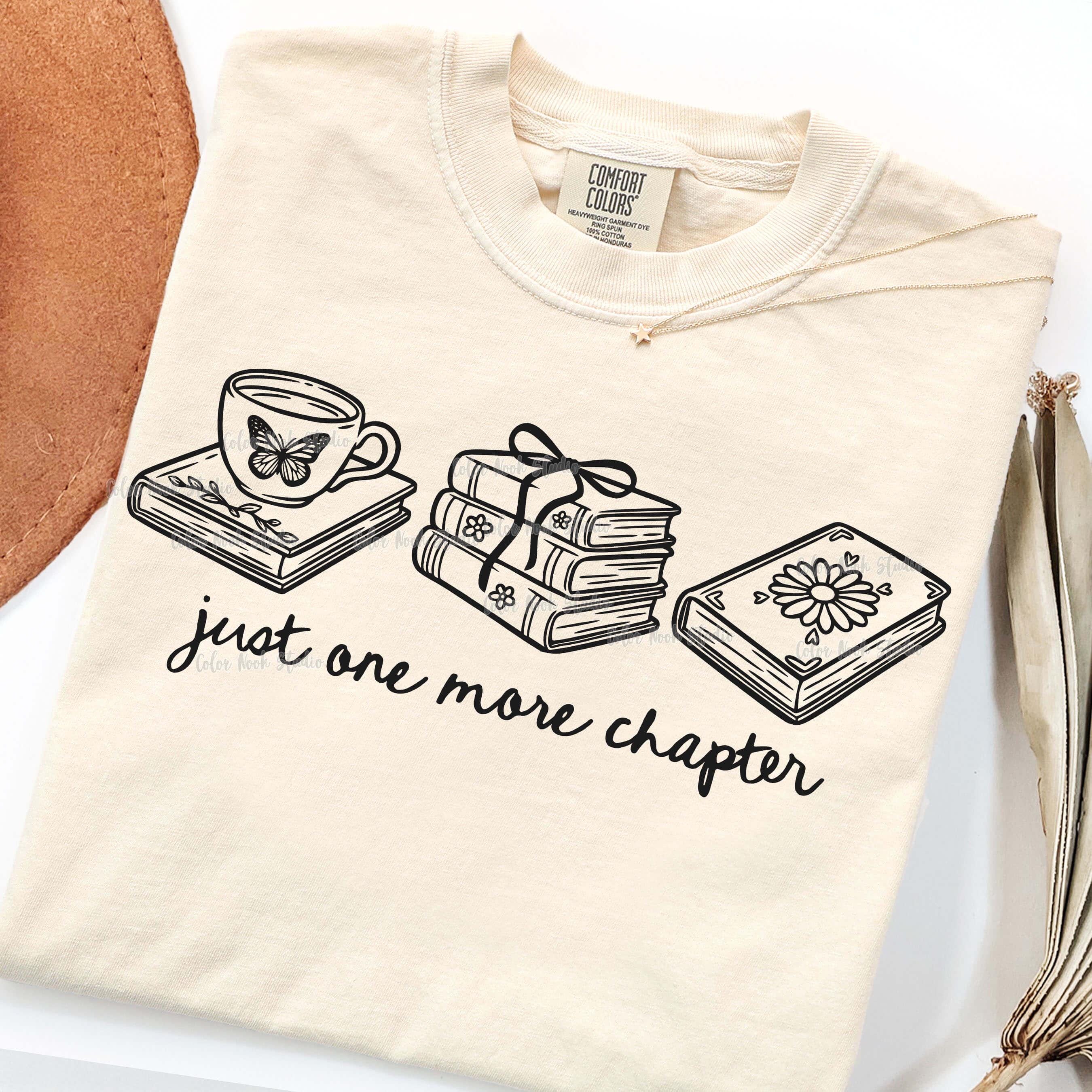 Just One More Chapter PNG, Hand Drawn Book Lover Doodles, Floral ...