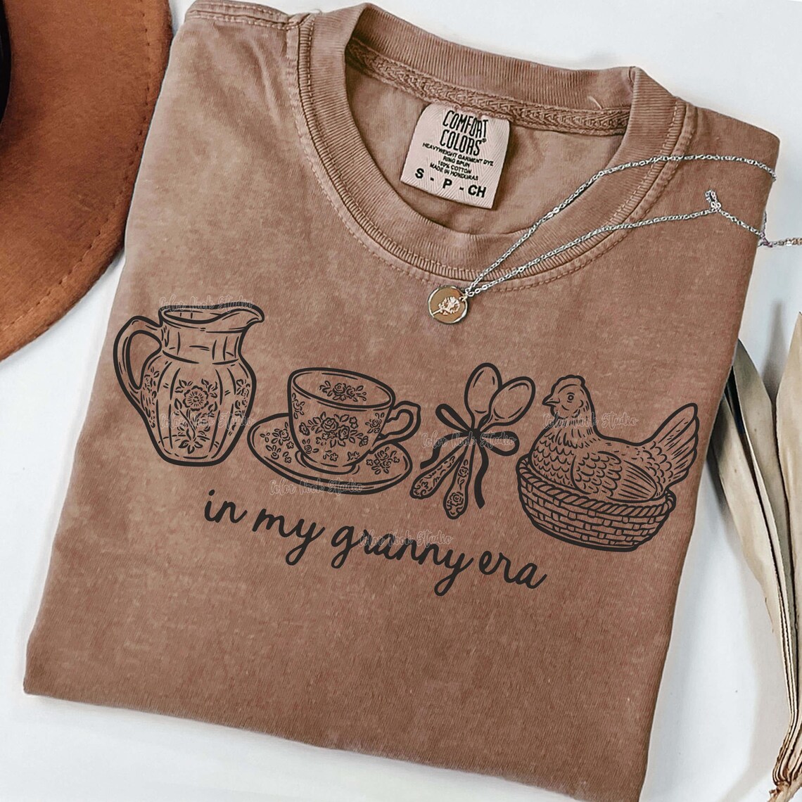 In My Granny Era PNG, Hand Drawn Grandma Core Doodles, Vintage Style ...