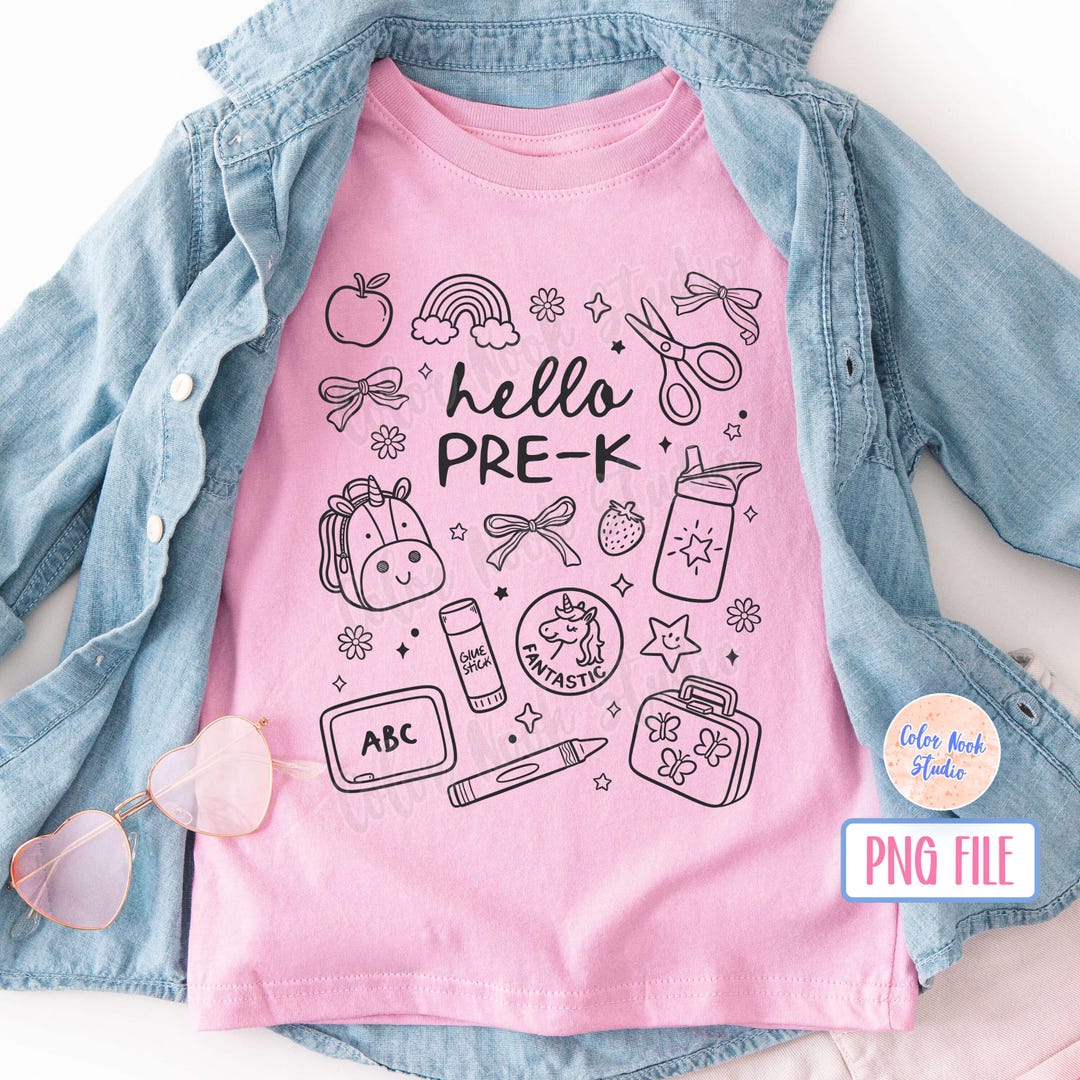 Pre-k Back to School PNG, Hand Drawn Doodle Design, Coquette, Teacher ...