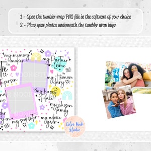 Bestie Picture Tumbler Wrap BFF PNG Add Your Own Photos for Best Friend ...