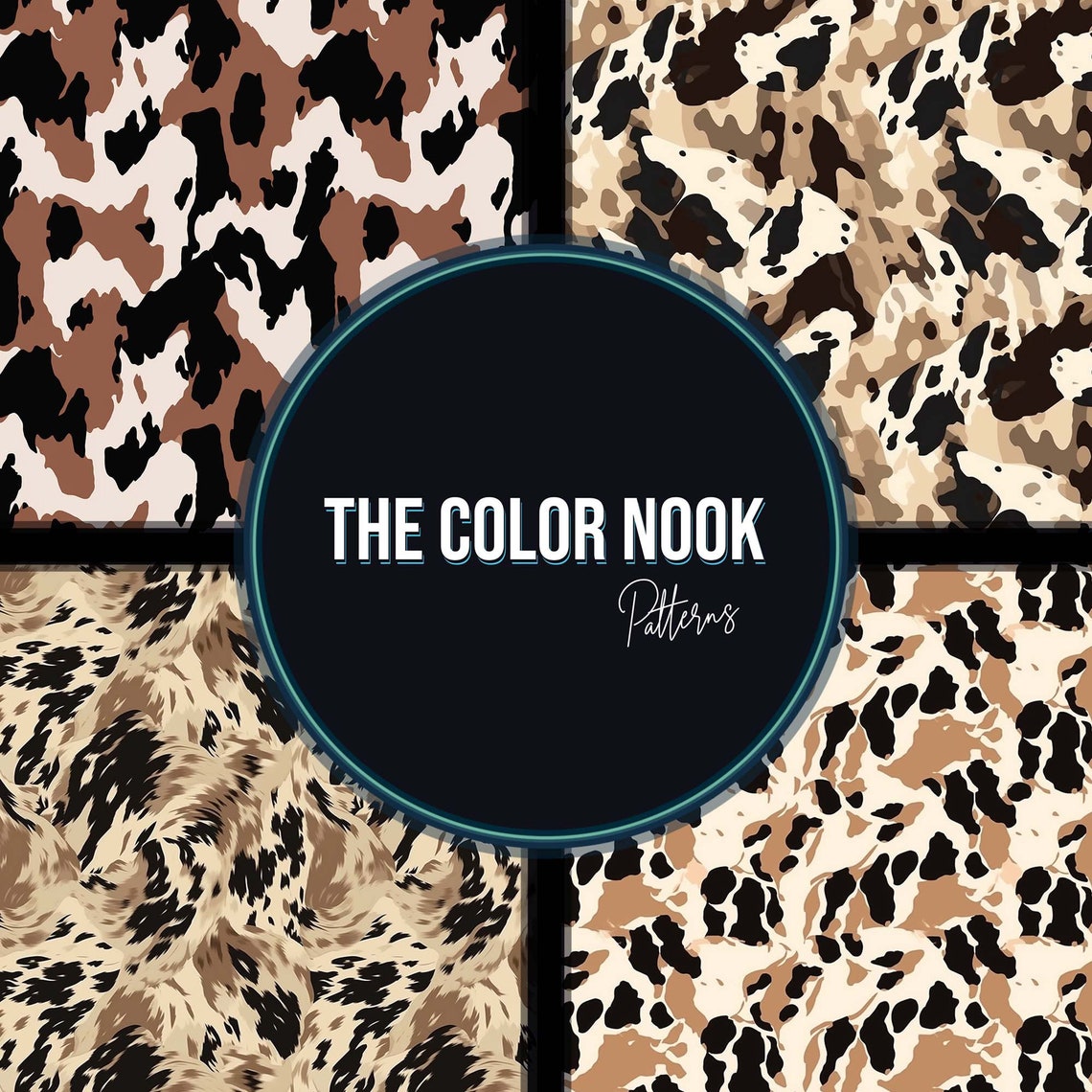 20 Cow Print Patterns Digital Papers Seamless Patterns - Etsy