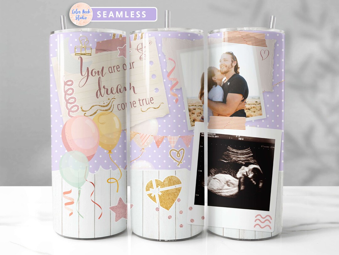 Parent to Be Tumbler Wrap Family Photo PNG Add Your Own 2 Pictures ...