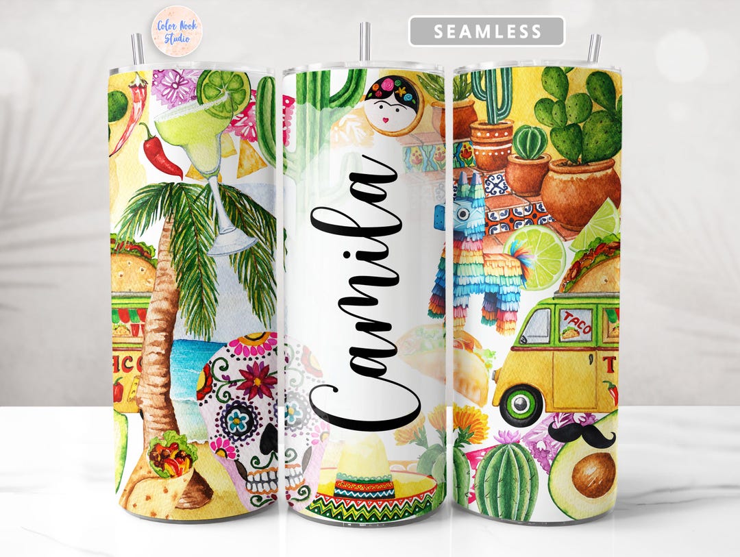 Mexico Tumbler Wrap Personalized PNG Add Your Own Name Sublimation 20 ...