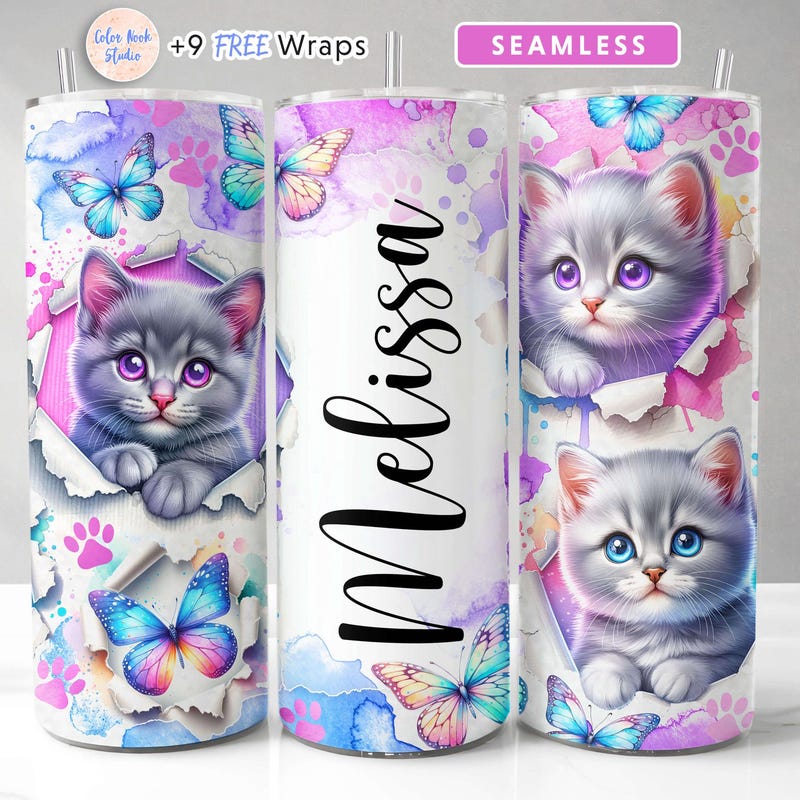 Cats on a Tumbler - Etsy