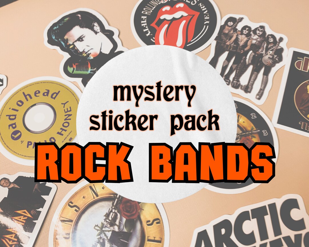 Mystery Vinyl Sticker Pack- Rock Bands - Etsy