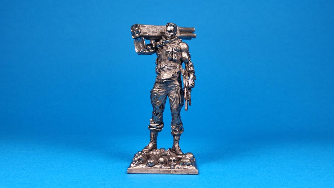 Tin Miniature 75mm, Figurine of Terminator. Metal Figure Terminator ...