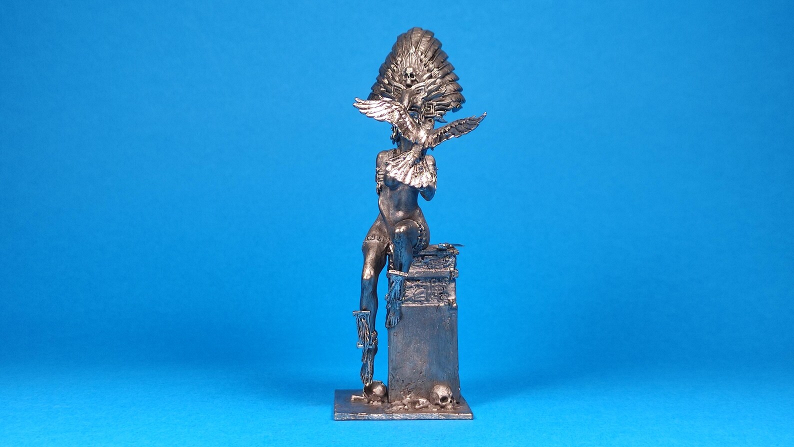Tin Miniature 75mm, Figurine of Aztec Priestess, 14th Century. Metal ...